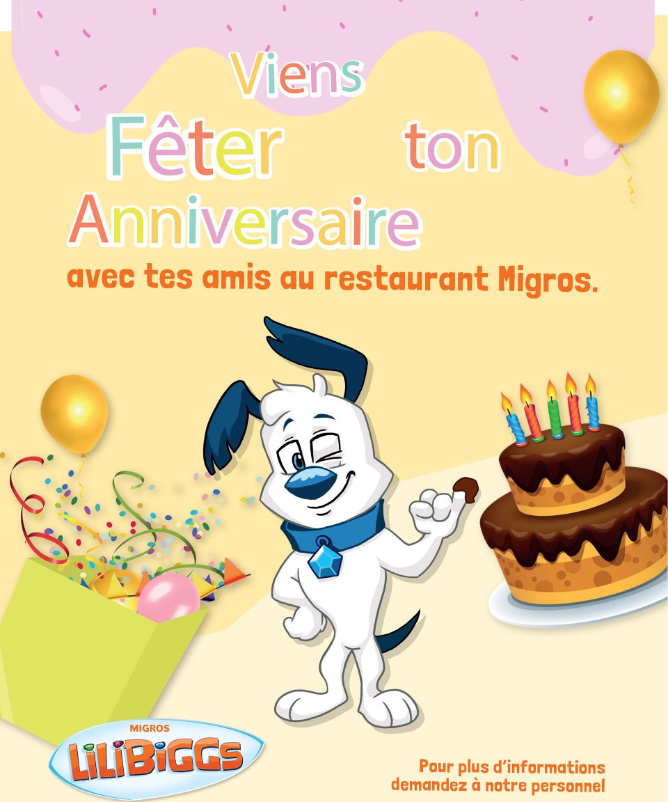 Fêter un anniversaire d’enfant au Restaurant Migros | Famigros