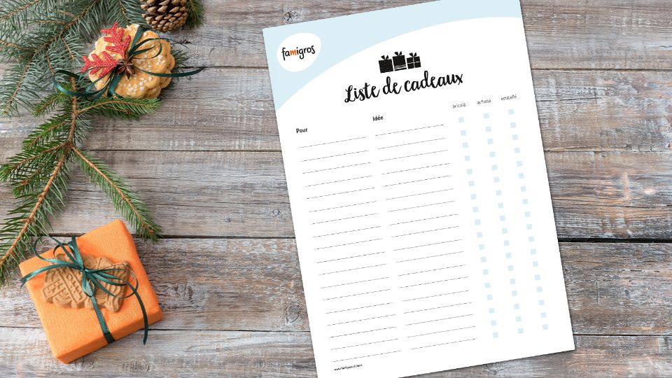Liste de souhaits et cadeaux à télécharger | Famigros