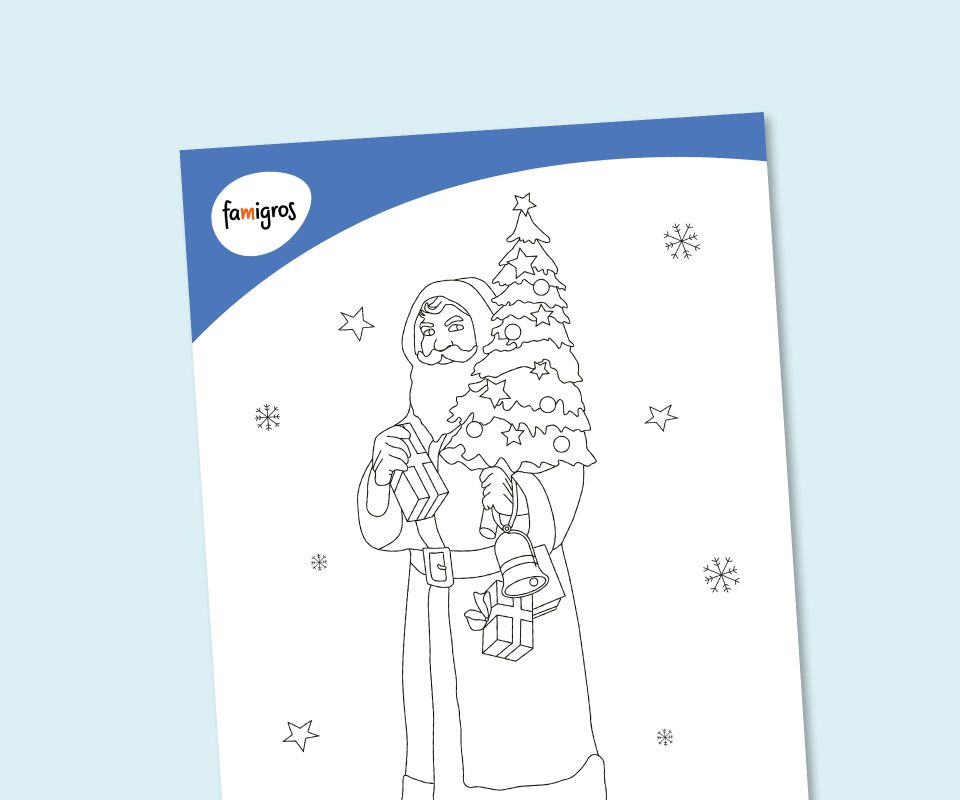 Samichlaus-Malvorlage zum Ausdrucken | Famigros