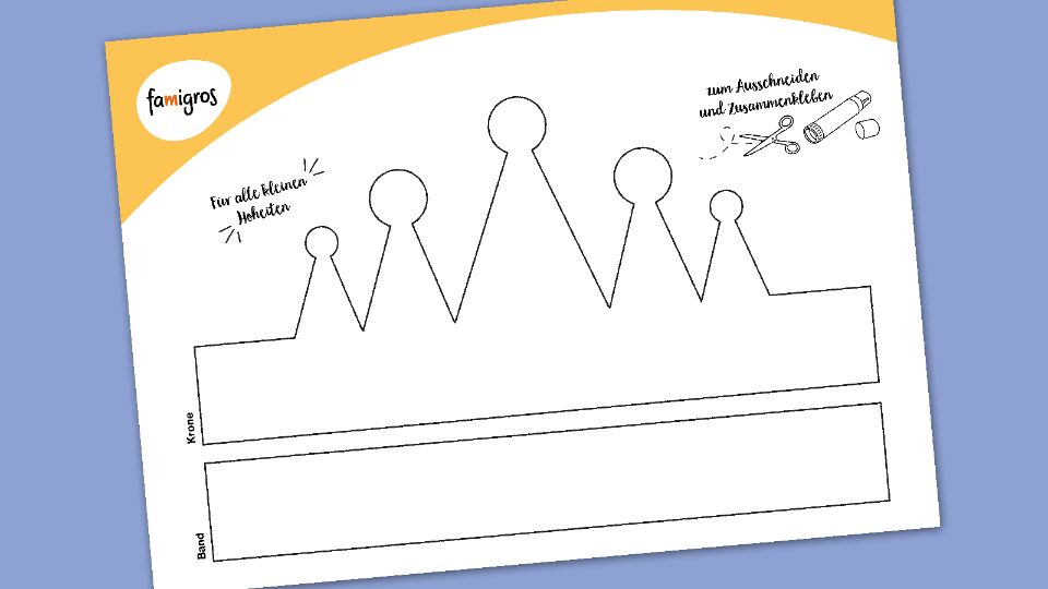 Krone basteln mit Vorlage | Famigros